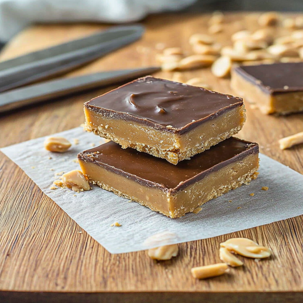 No-Bake Double Peanut Butter Bars