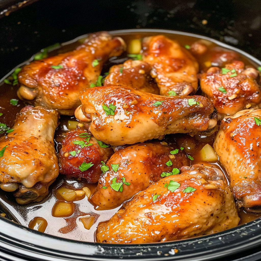 Slow Cooker Honey Garlic Chicken Legs