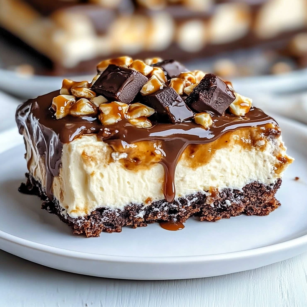 Snickers Poke Cake