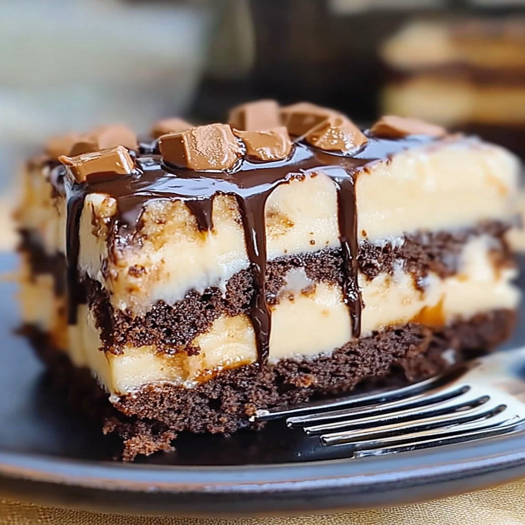 Chocolate Snickers Cake