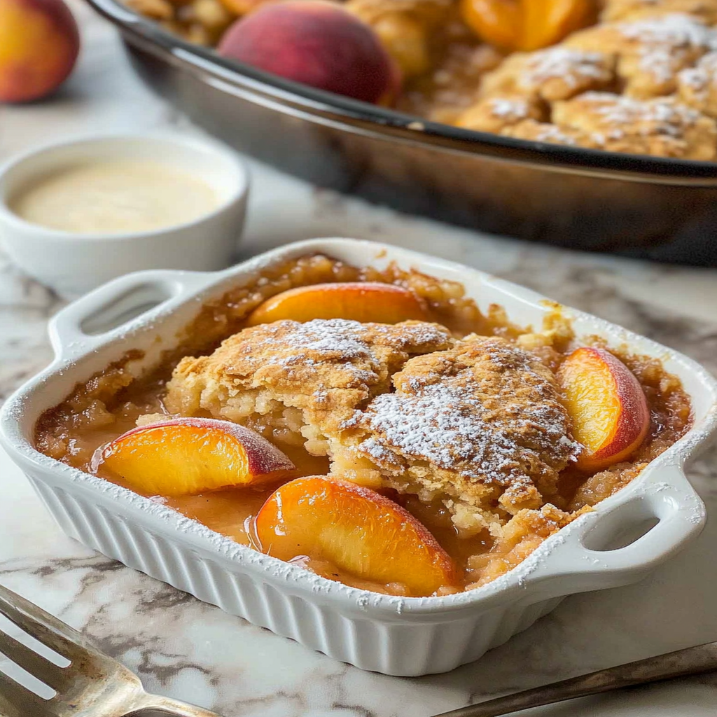 Peach Cobbler with Fresh Peaches
