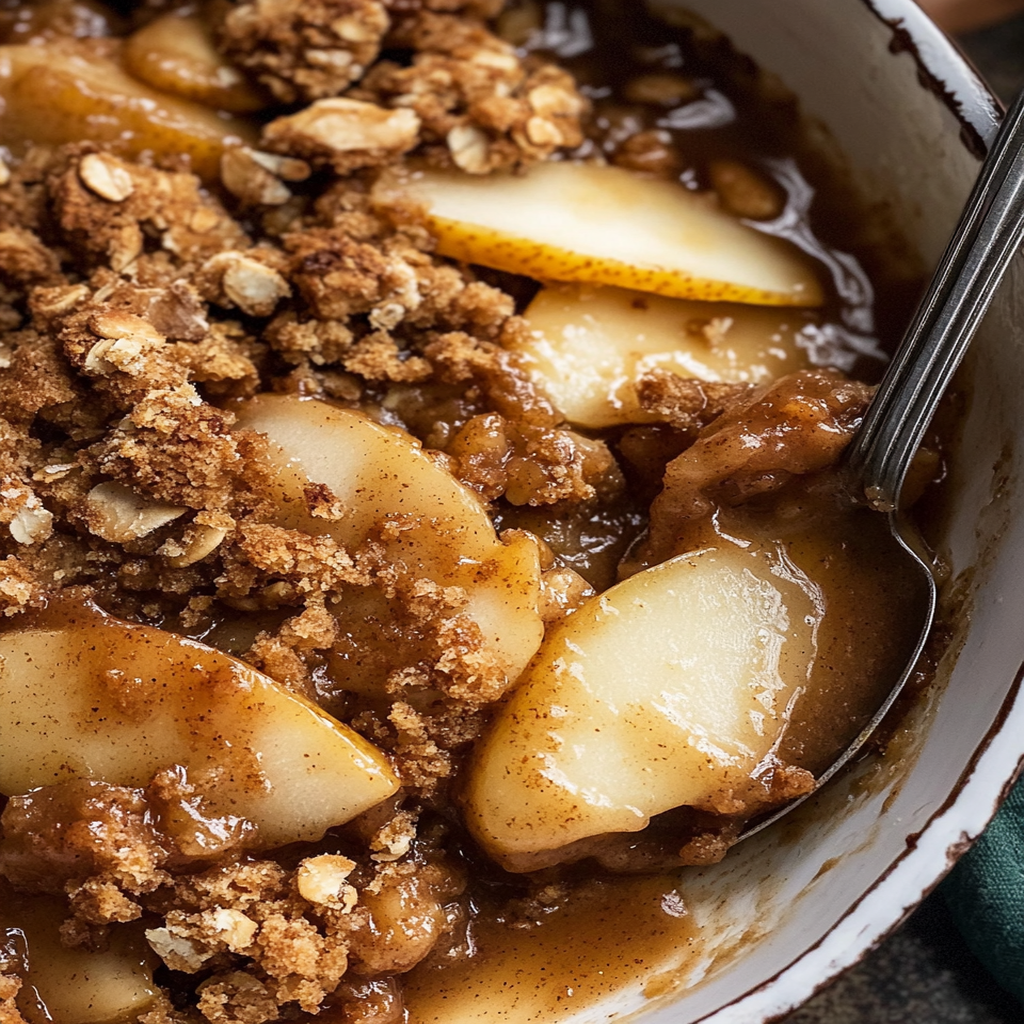 Autumn Spice Pear Cobbler