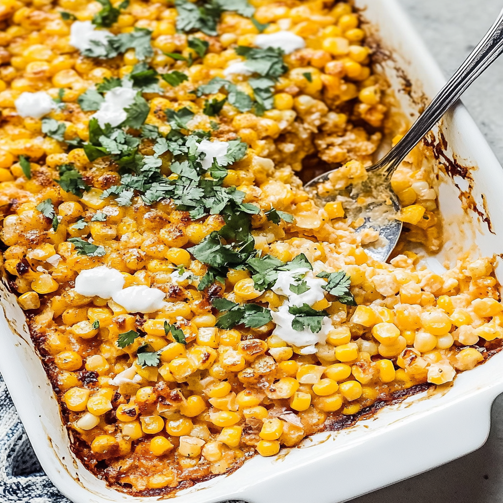 Easy Mexican Street Corn Casserole