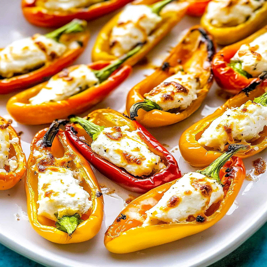 Goat Cheese Stuffed Mini Peppers Appetizer