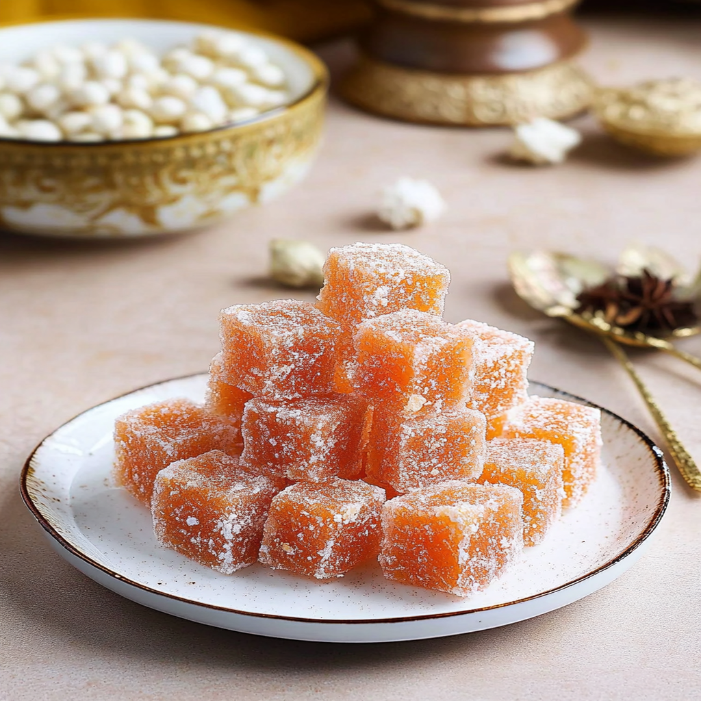 Easy Orange Spice Turkish Delight - Sprinkle Bakes