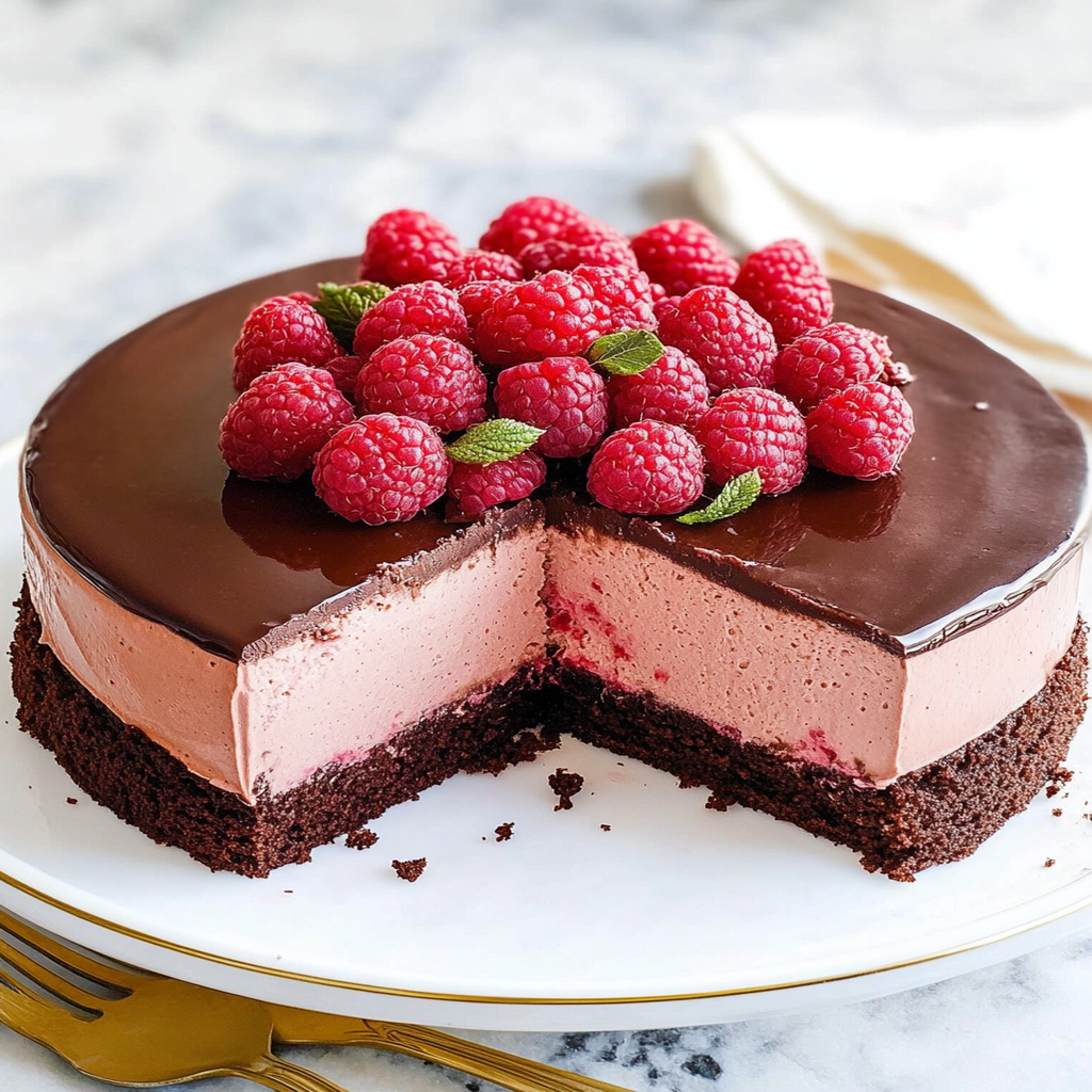 Chocolate Raspberry Mousse Cake